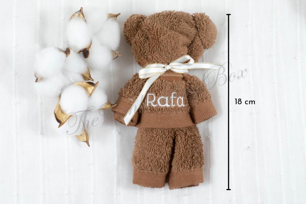 Personalized Embroidered Teddy Face Towels - The Embroidery Box